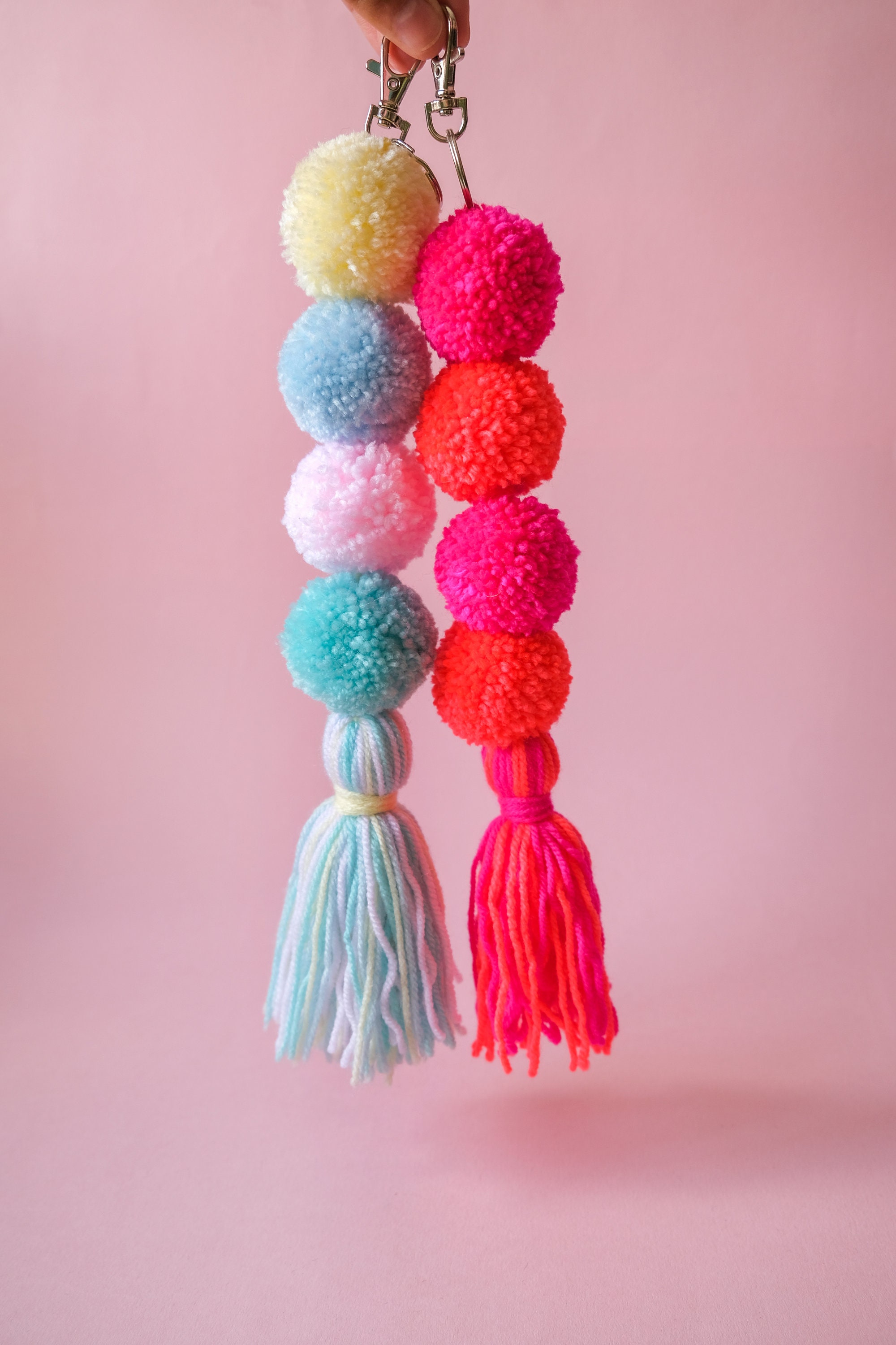 Pom Pom Quaste Schlüsselanhänger Taschenanhänger Pom Pom Accessoire ...