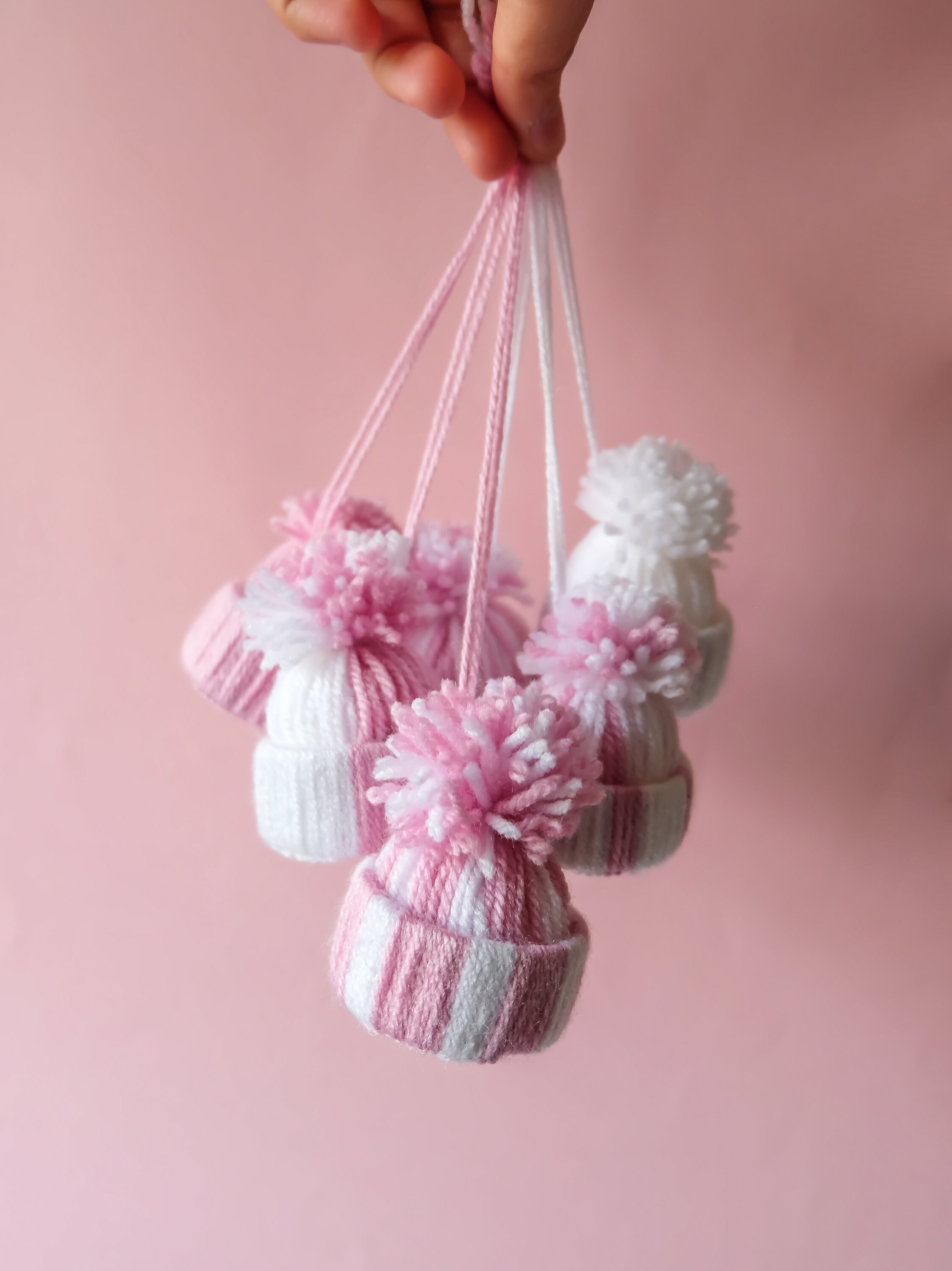 Handmade Wool Bobble Hat Christmas Tree Ornament Decorations | Etsy