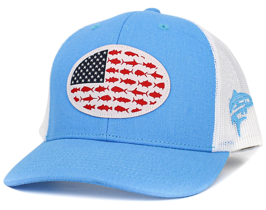 American Flag Fishing Hat - Etsy