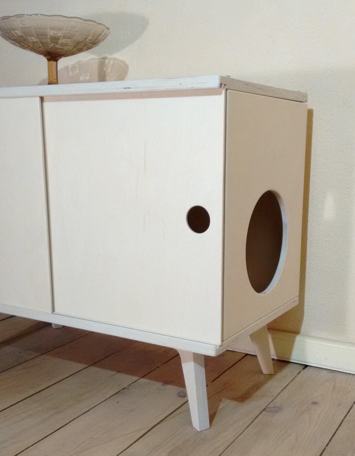 Sliding door cat litter box cover L Cat litter box | Etsy