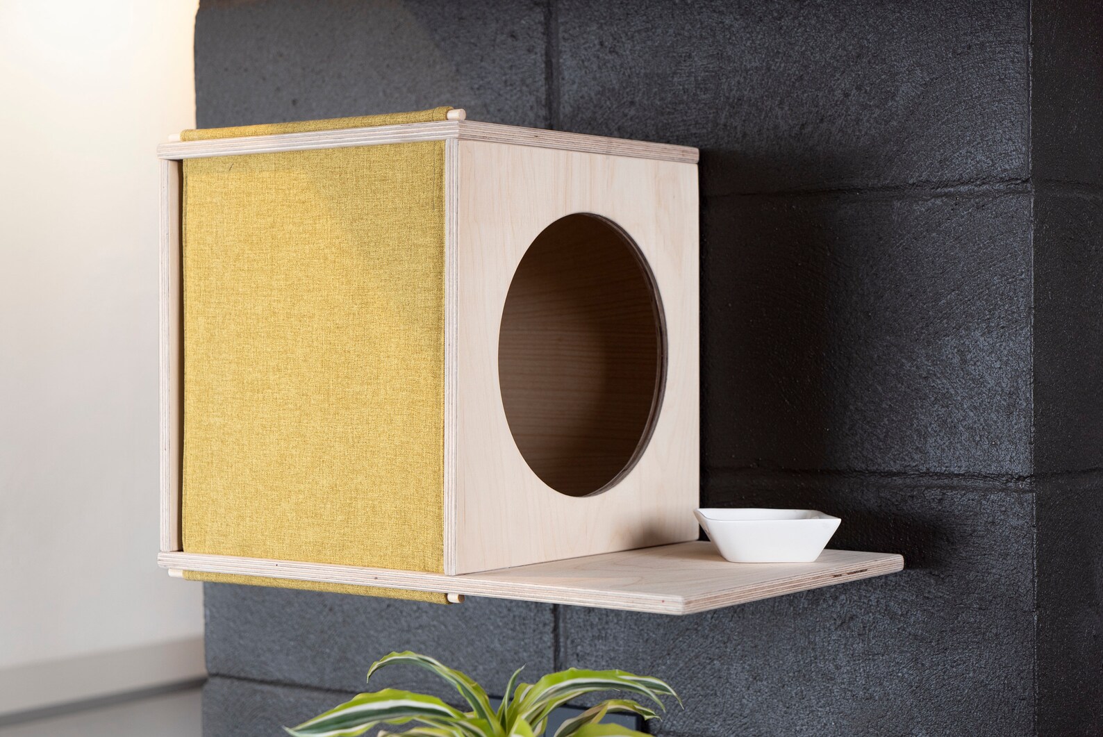 Wall Mounted Cat Perch Modern Cat Condo Cat Wall Bed Cat | Etsy