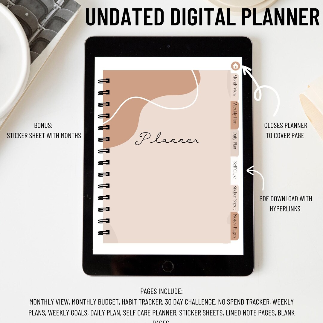 Digital Planner Bundle: Undated, Goodnotes Compatible, Planning With ...