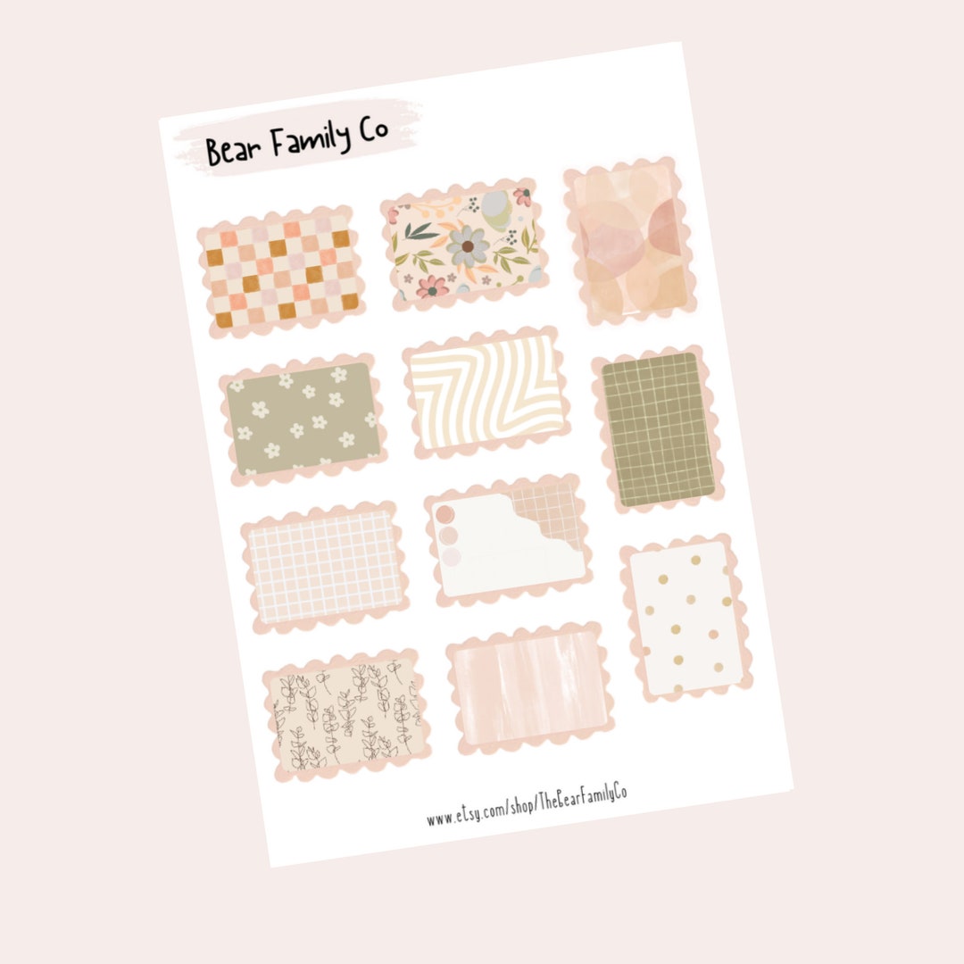 Stamp Sticker Sheet | Set of Adorable Stickers for Journals and ...