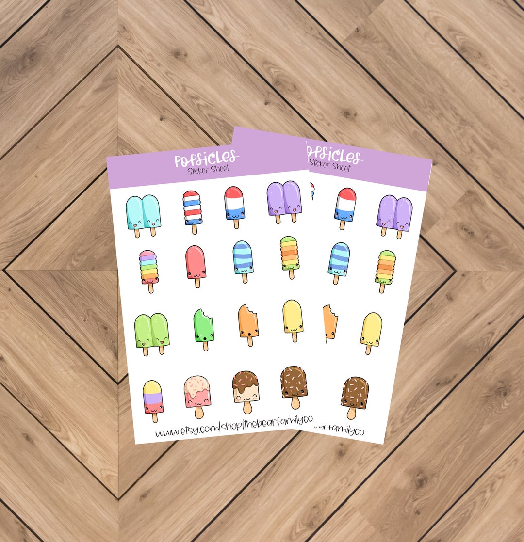 Popsicle Stickers - Etsy