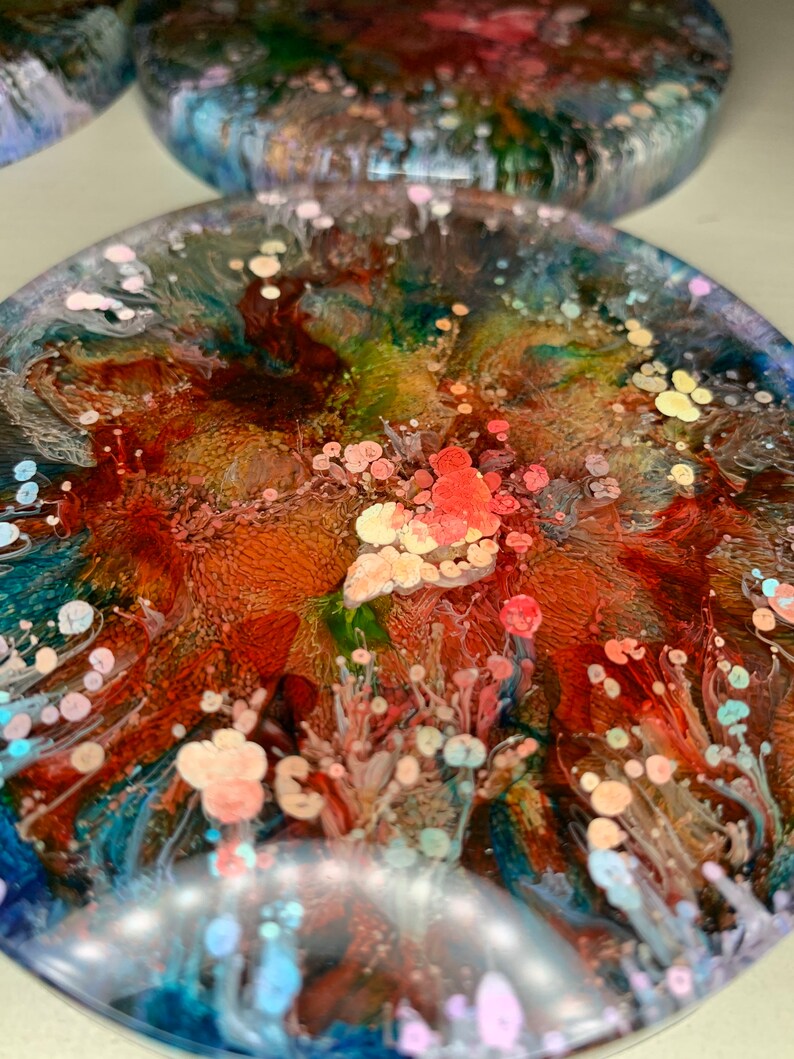 Alcohol Ink/resin Coasters - Etsy