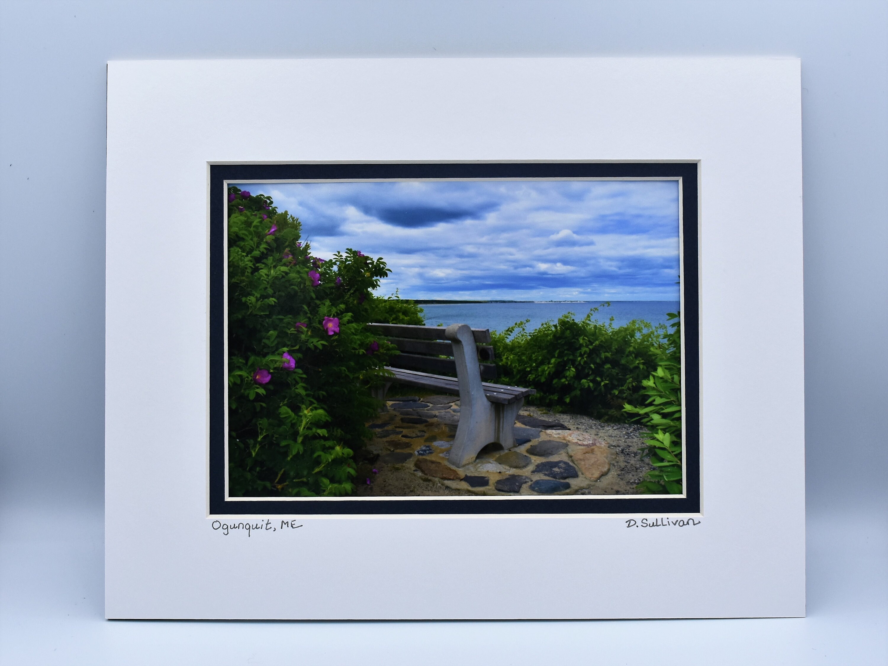 Ogunquit Marginal Way Bench 8 Double Matted Print - Etsy