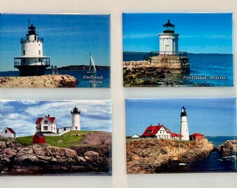 Rockland Breakwater Lighthouse Fridge Magnet 3.5x5". Midcoast Maine ...