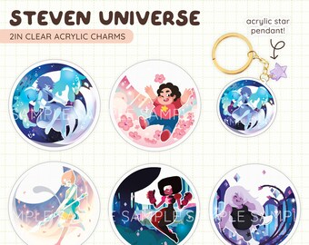 Steven Universe Crystal Gems Acrylic Keychains double Side - Etsy