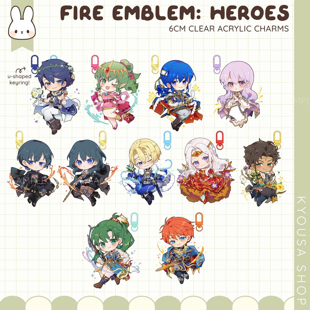 Fire Emblem Heroes Keychains / Charms - Set 3 - Etsy