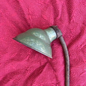 Vintage Gas Station Gas Pump Light Fixture Pole Angled Green Porcelain ...