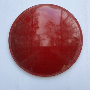 Vintage Original Eagle Traffic Signal Light Lens Red 12” Knopp Glass OE ...