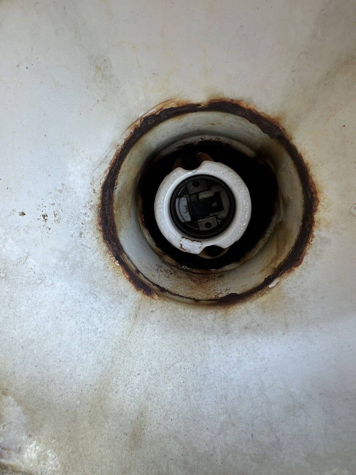 Vintage Gas Station Gas Pump Light Fixture Pole Angled Green Porcelain ...