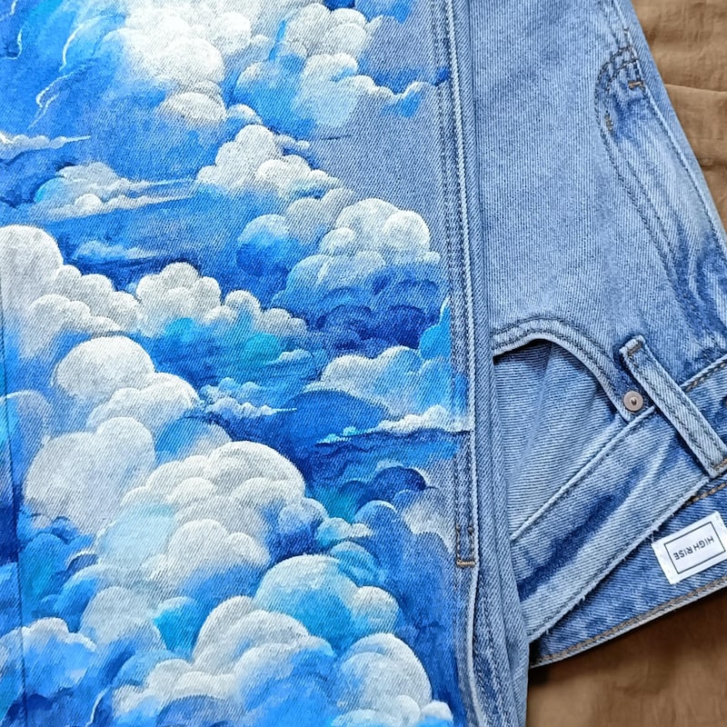 Hand Painted Jeans - Etsy