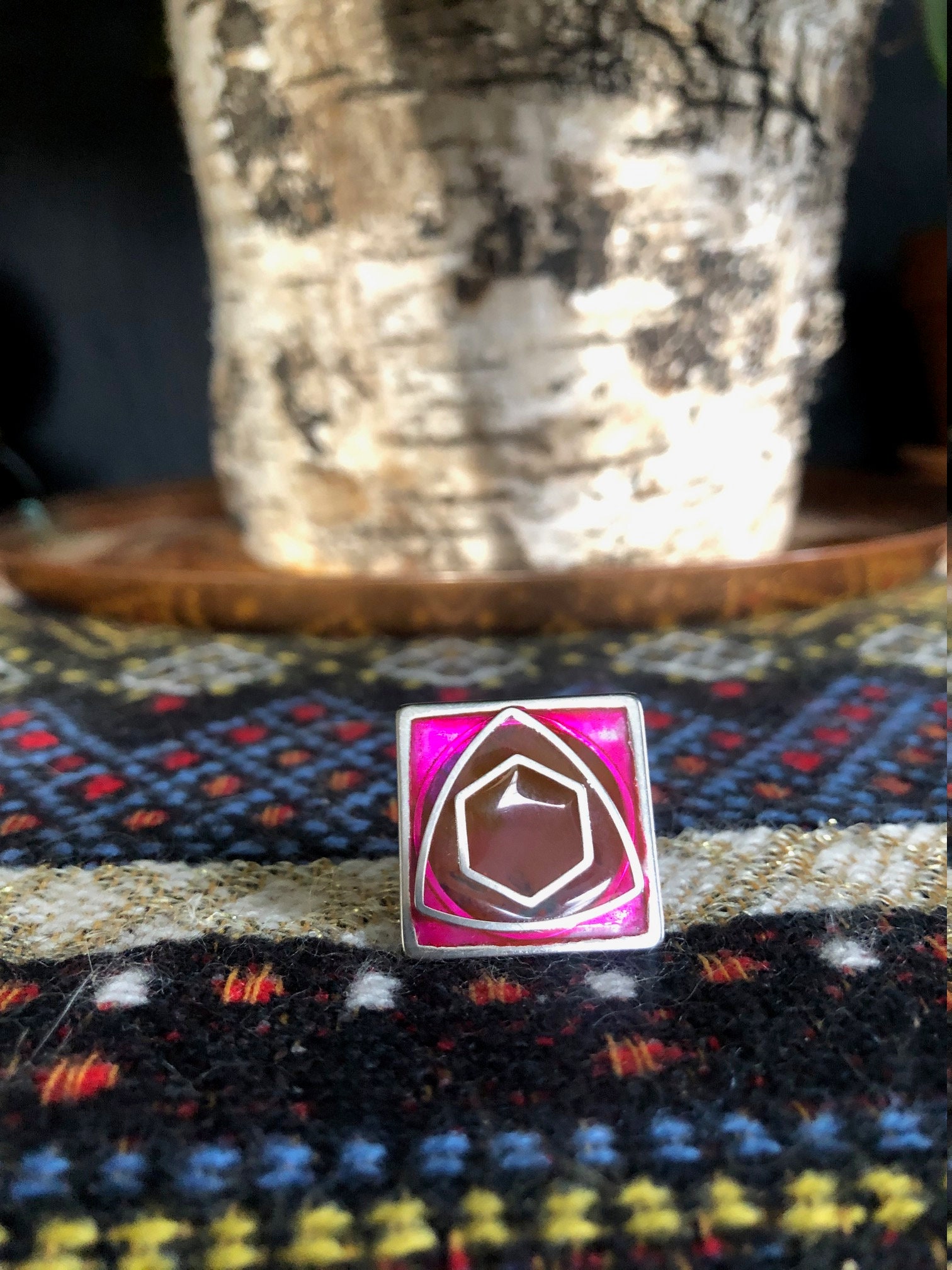 Love Sick Ring in Stainless Steel, Adjustable - Etsy UK