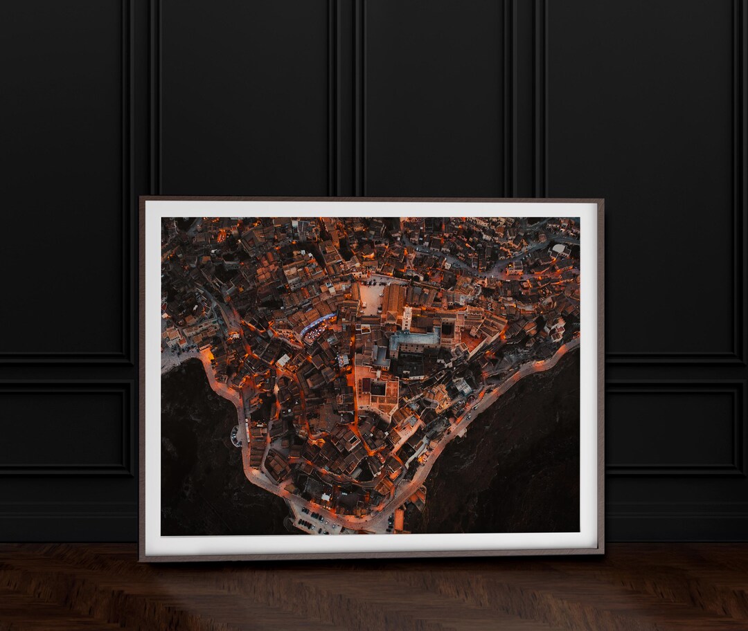 Matera Italy Travel Print South Italy Wall Art Evening Aerial ...