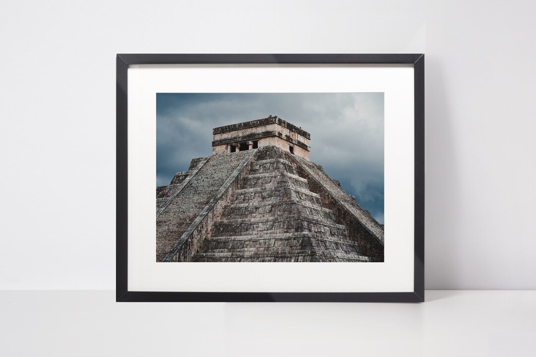 Chichén Itzá Poster Ancient Pyramid Print Mexico Wall Art Chichén Itzá ...