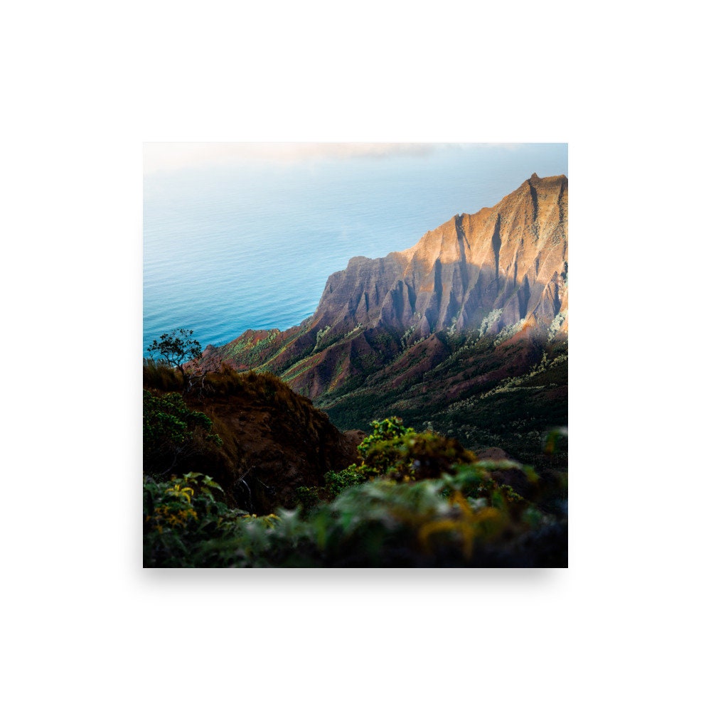 Pacific Island Wall Art Na Pali Coast Kauai Print Hawaii Travel ...
