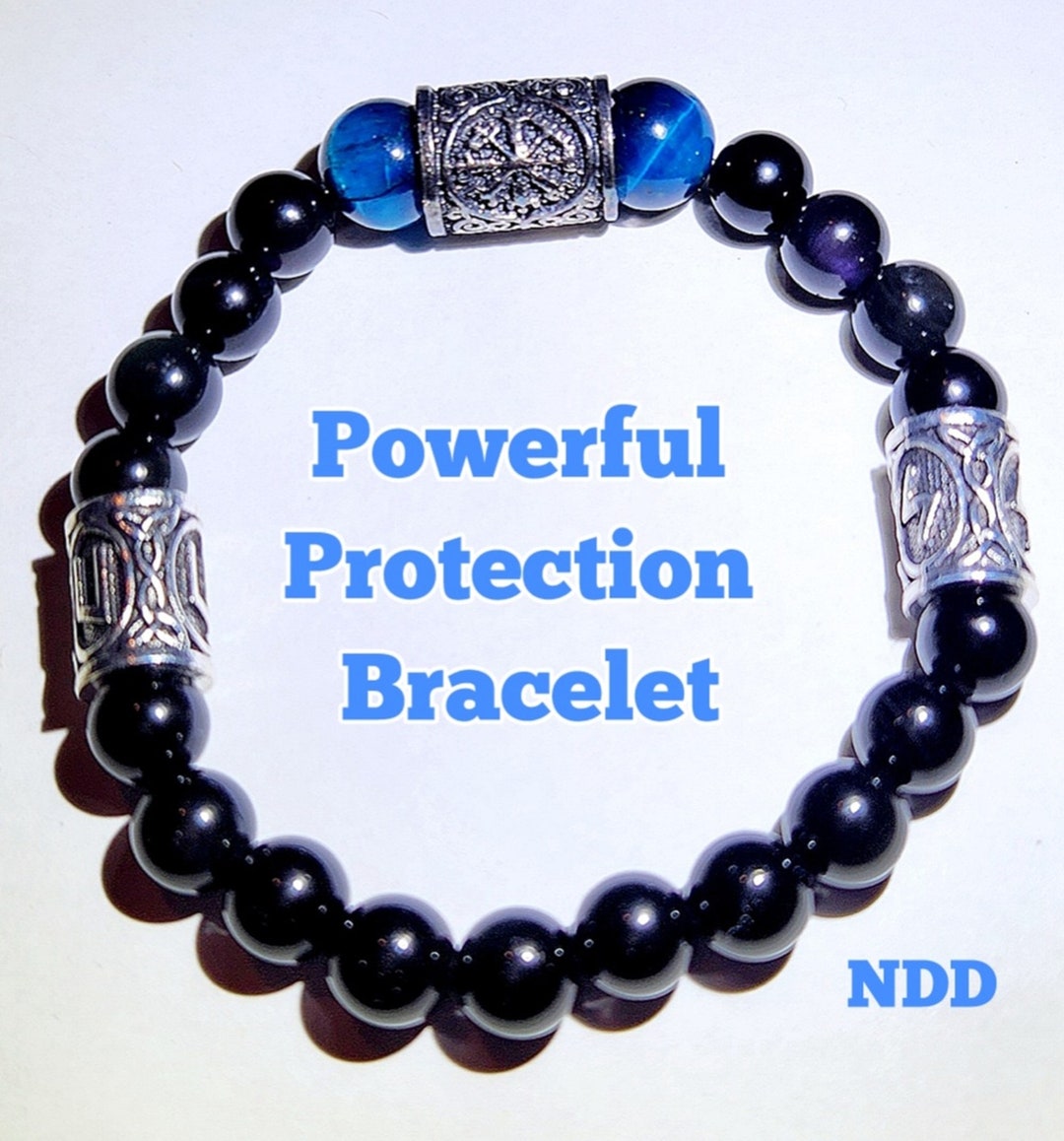 Helm of Awe Powerful Protection Norse Obsidian, Tigers Eye, Indigo ...
