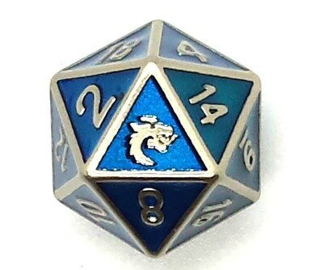 Old School Dnd Rpg Metal D20: Elven Forged Metallic Teal - Etsy