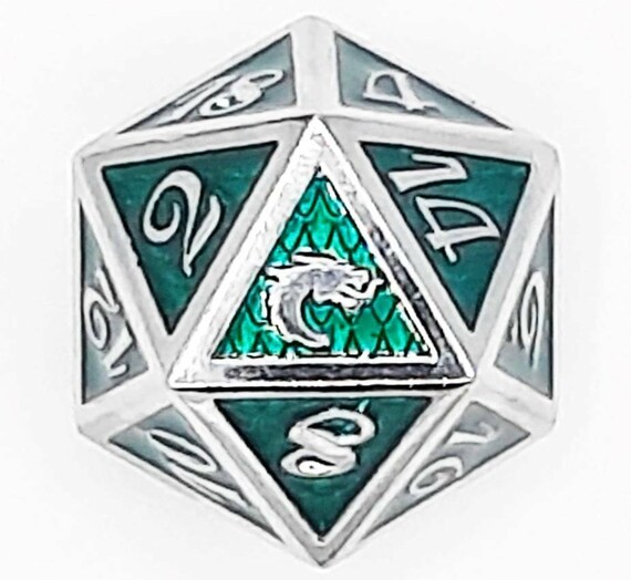 Dragon Scale Green Old School Dnd RPG Metal D20 - Etsy