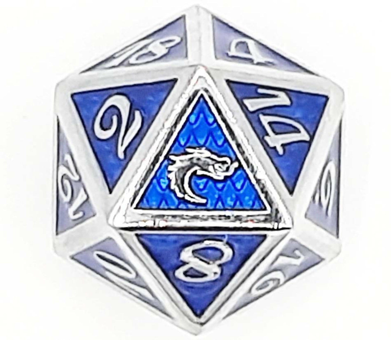 Dragon Scale Blue Old School Dnd RPG Metal D20 - Etsy