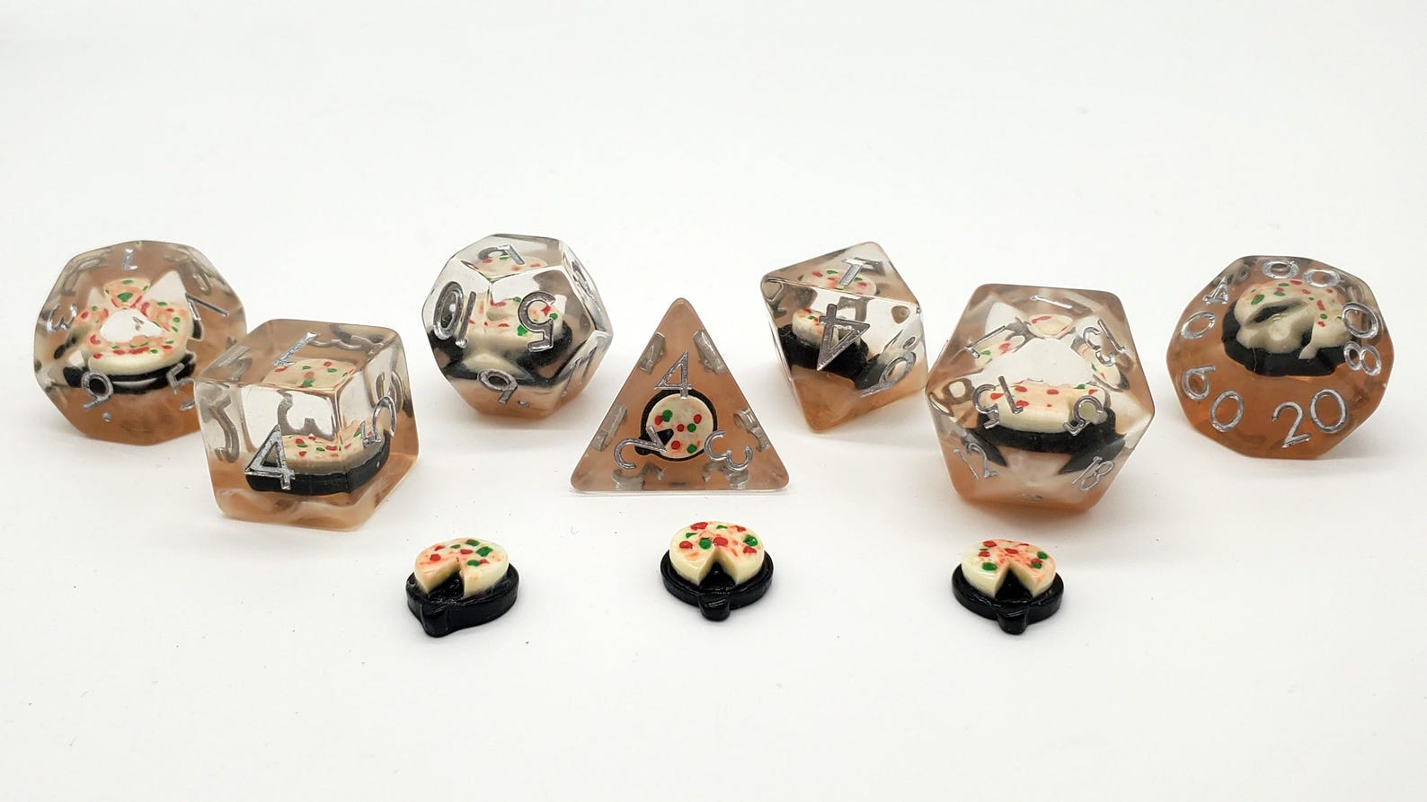 Dessert Yum! Infused - Cake, Pie - 7 Piece Dnd RPG Dice Set - Etsy