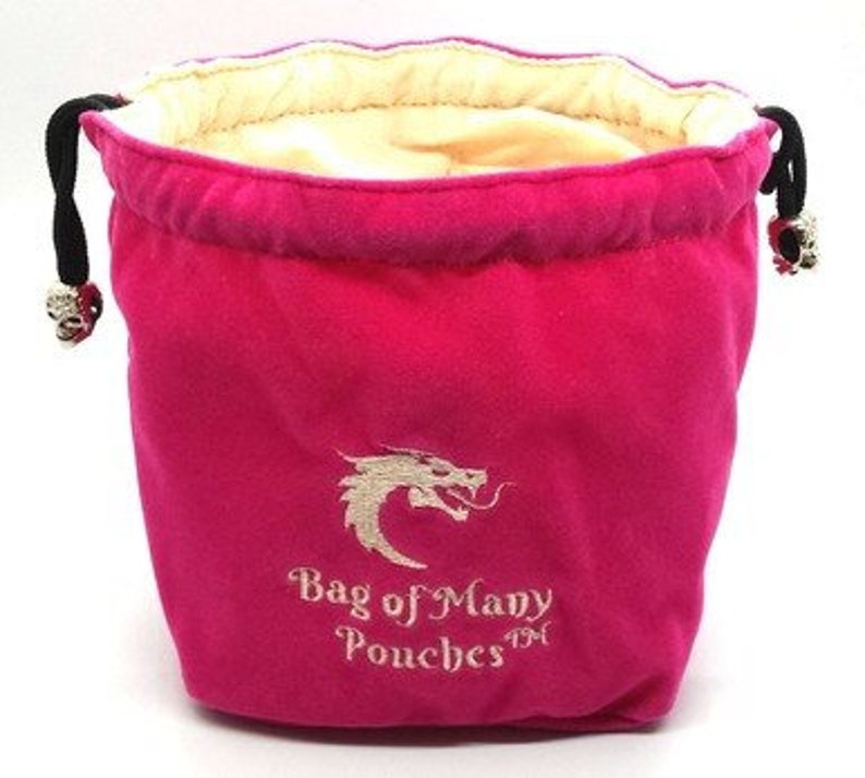Bag of Many Pouches Rpg Dnd Dice Bag W/ Organizer Pockets: Pink - Etsy