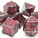 Knights of the Round Table Red Ruby W/ Black Old School 7 Piece Dnd RPG ...