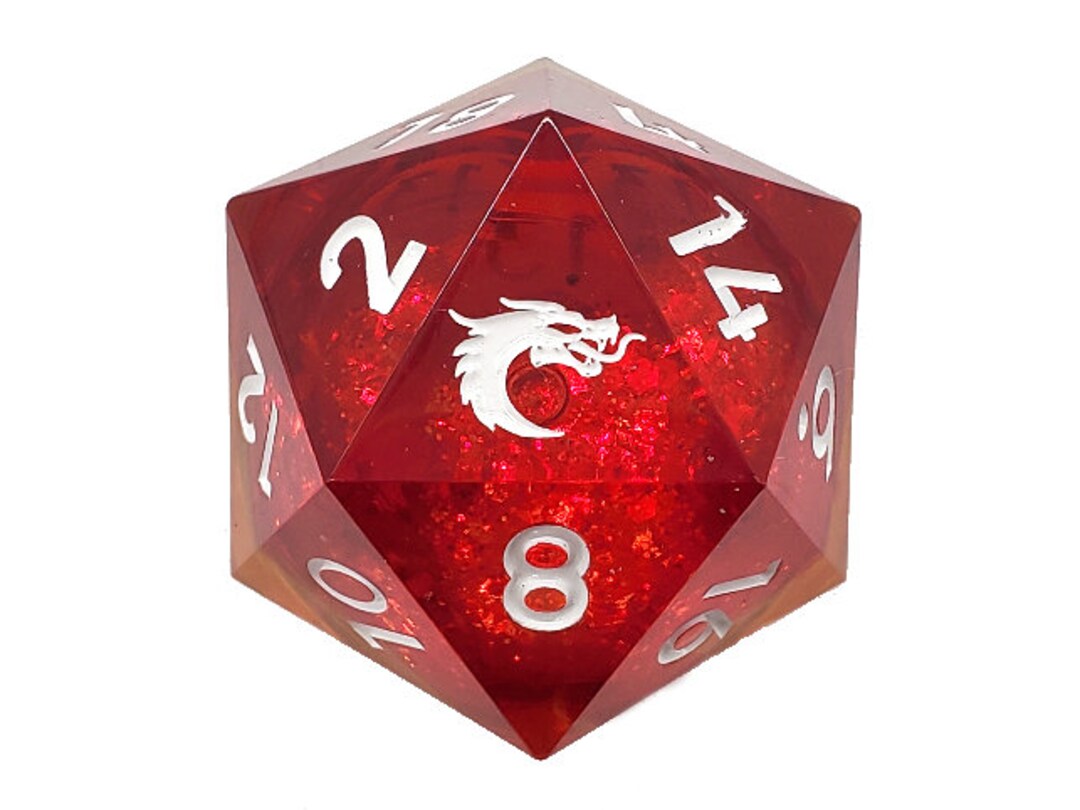 Sunrise Fury - Red & Yellow Sharp-edged Liquid Infused 35mm D20 - Etsy