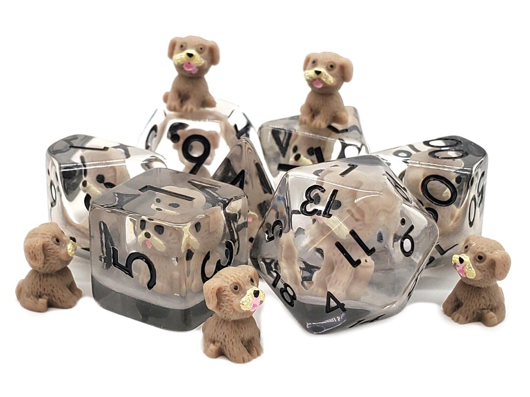 Animal Kingdom - Puppy Dog Old School 7 Piece Dnd RPG Dice Set - Etsy