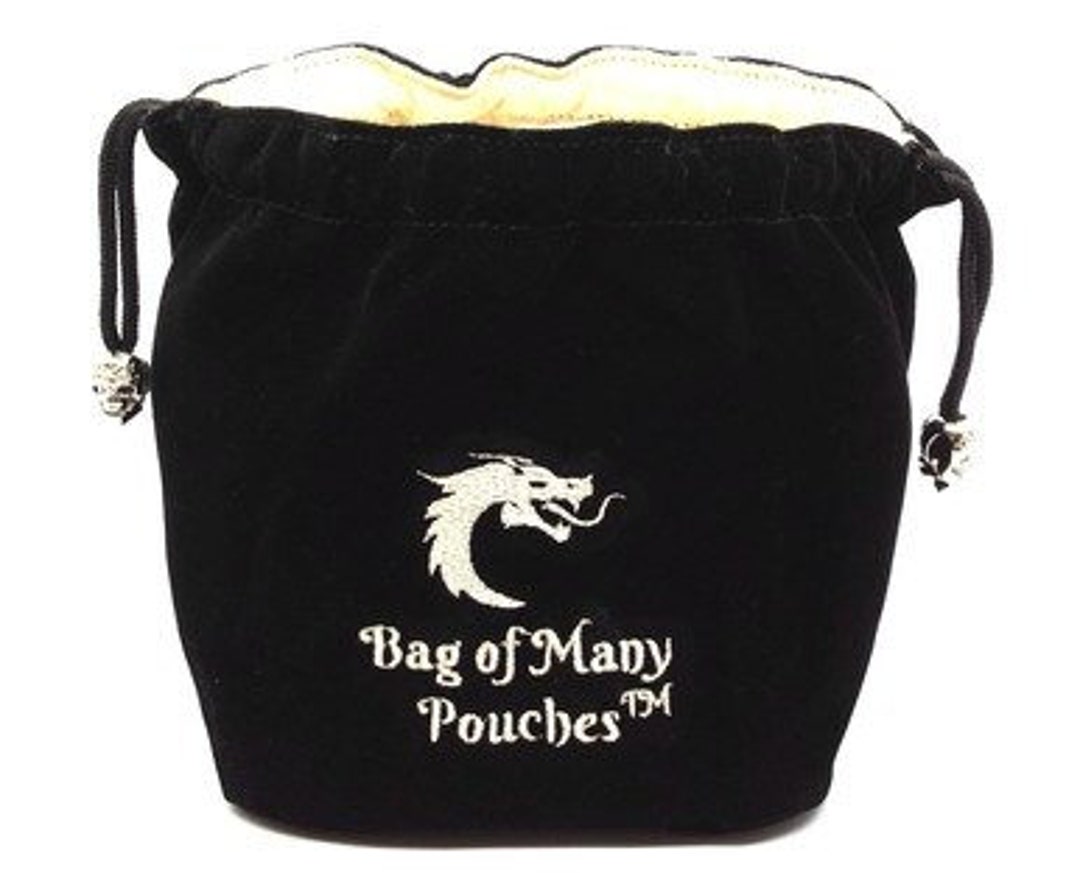 Bag of Many Pouches Rpg Dnd Dice Bag W/ Organizer Pockets: Black - Etsy