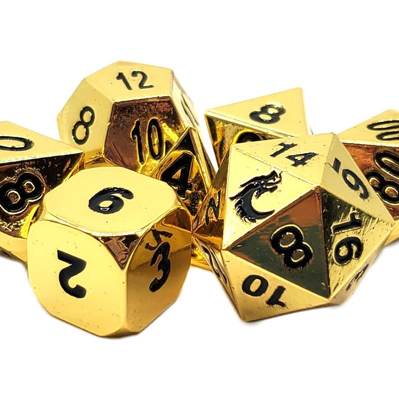 Gold Dice Set - Etsy