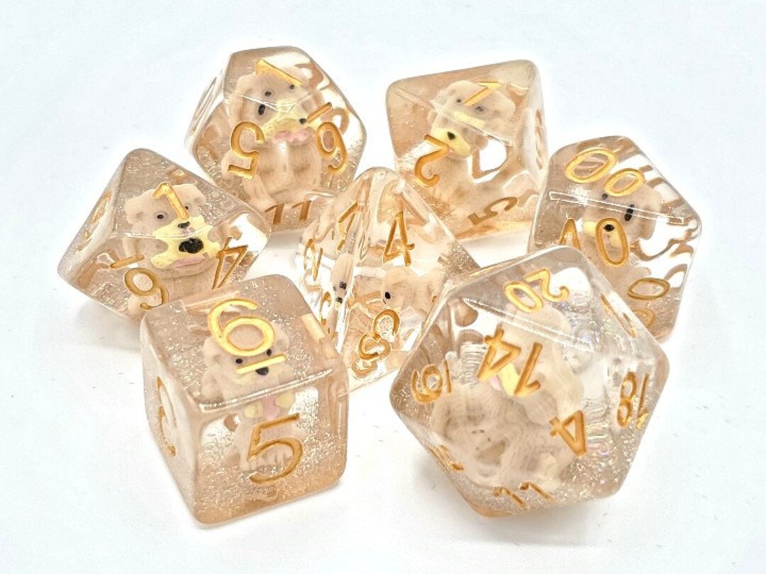 Animal Kingdom Puppy Dog Old School 7 Piece Dnd RPG Dice Set - Etsy