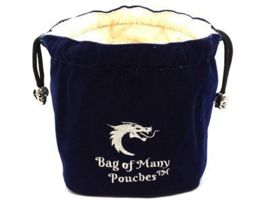 Bag of Many Pouches Rpg Dnd Dice Bag W/ Organizer Pockets: Navy Blue - Etsy