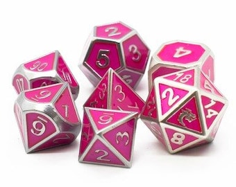 Pink Metal Dnd Dice - Etsy