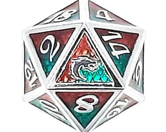 Dragon Scale Blue & Green Old School Dnd RPG Metal D20 - Etsy
