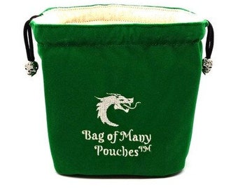 Bag of Many Pouches Rpg Dnd Dice Bag W/ Organizer Pockets: Black - Etsy