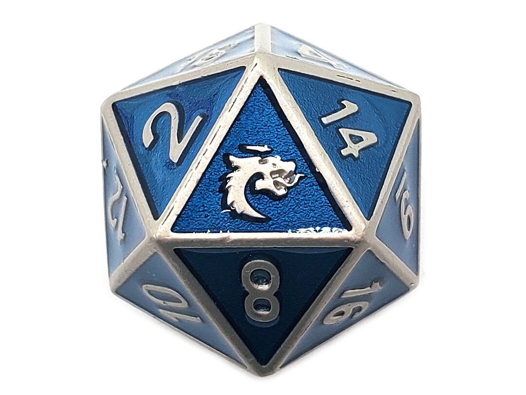 Old School Dnd Rpg Metal D20: Elven Forged - Metallic Teal - Etsy