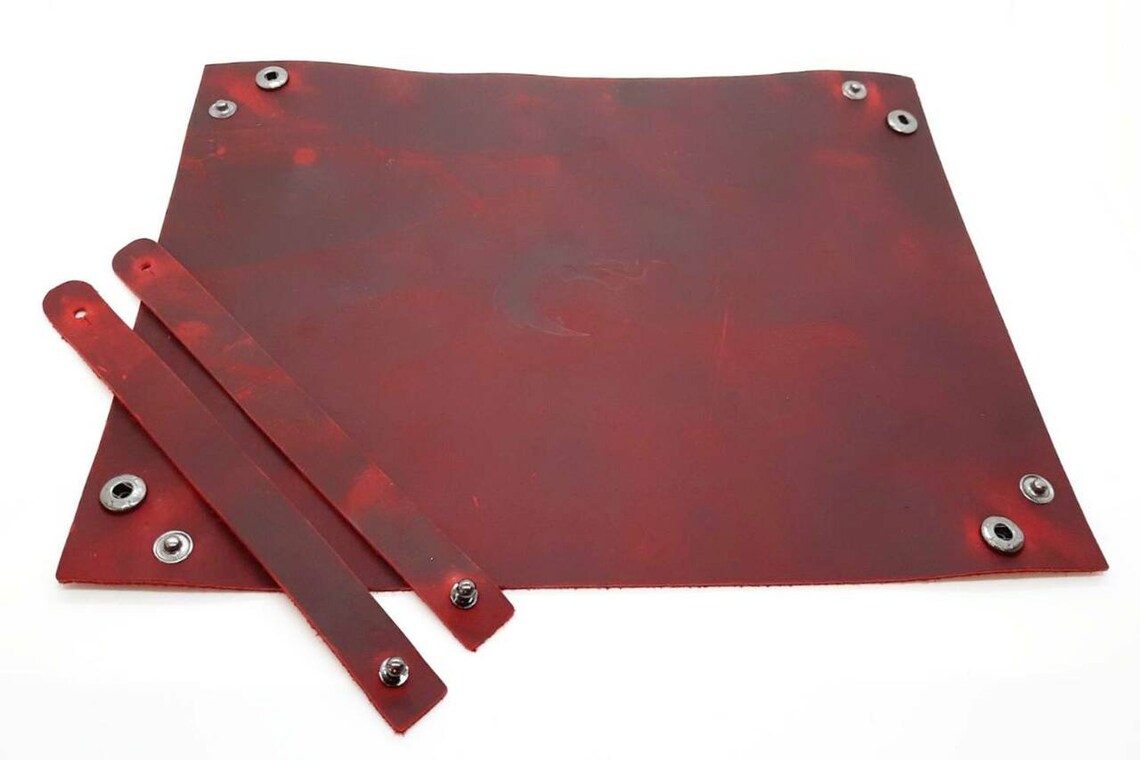 Red Leather Dice Rolling Tray RPG Dnd Roll up Scroll - Etsy
