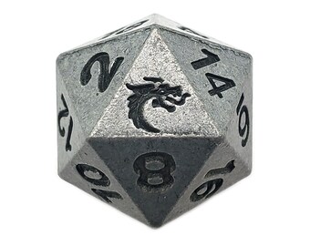 Old School Dnd Rpg Metal D20: Elven Forged Metallic Green - Etsy
