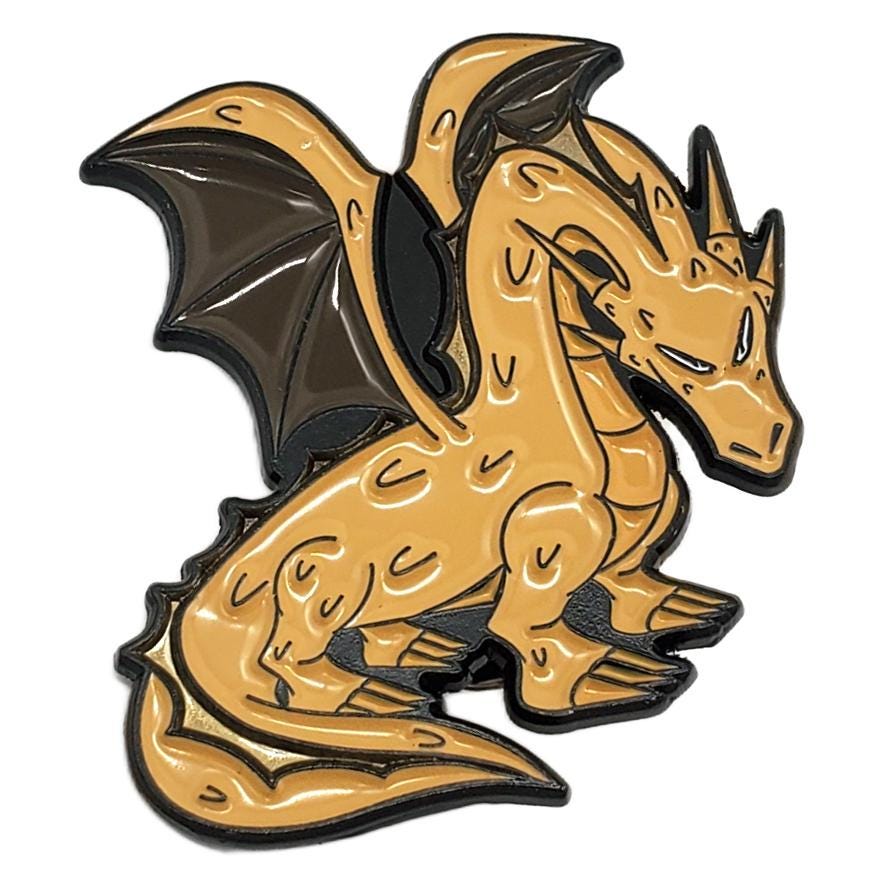 Bronze Dragon Dnd Old School Collectable Pin - Etsy