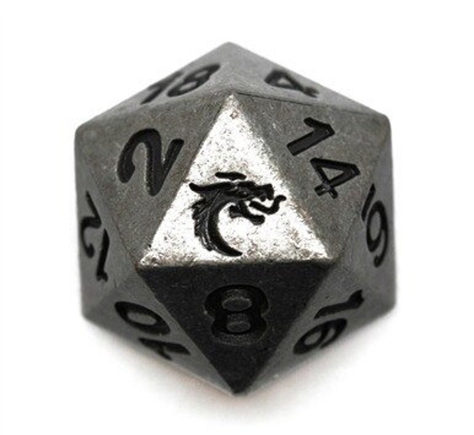 Old School Dnd Rpg Metal D20: Dwarven Forged Archaic Silver - Etsy Hong ...