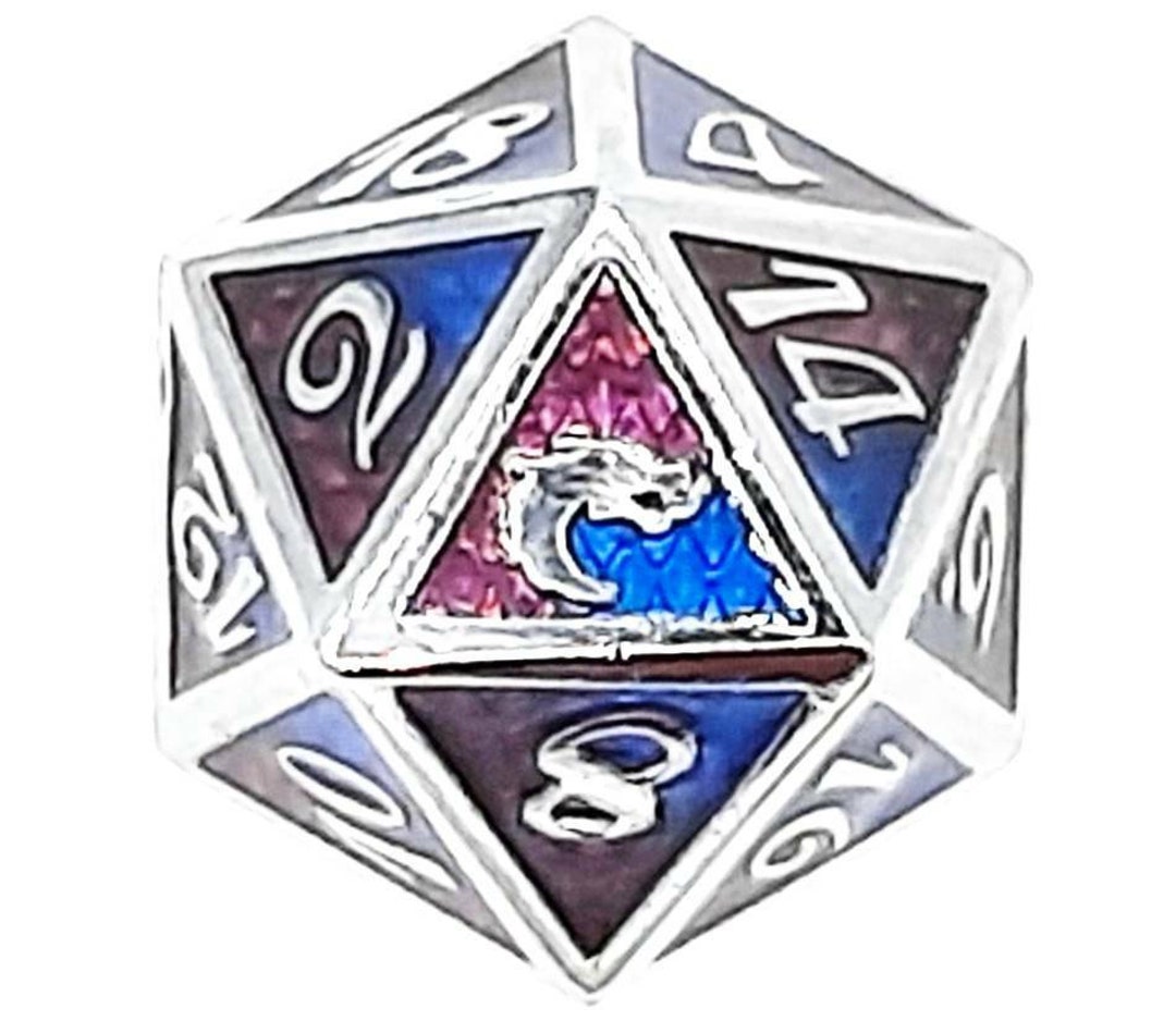 Dragon Scale Purple & Blue Old School Dnd RPG Metal D20 - Etsy