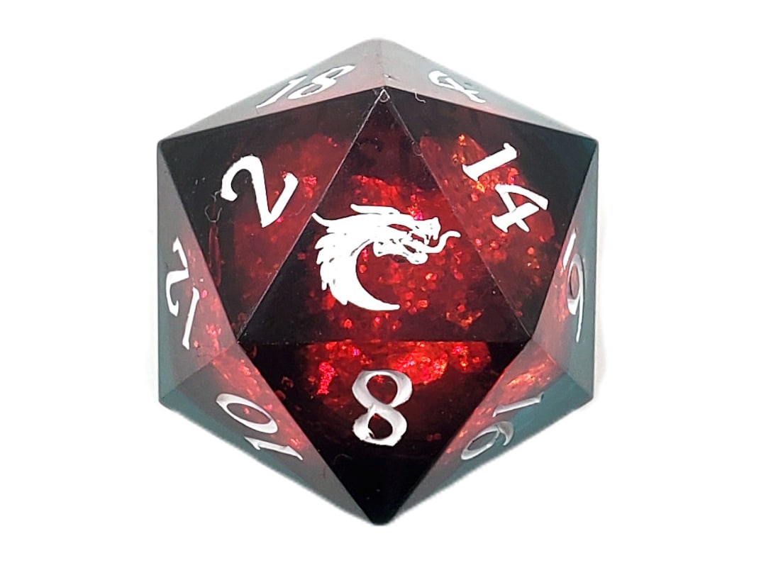 Christmas Fury - Sharp-edged Liquid Infused 22mm D20 - Etsy
