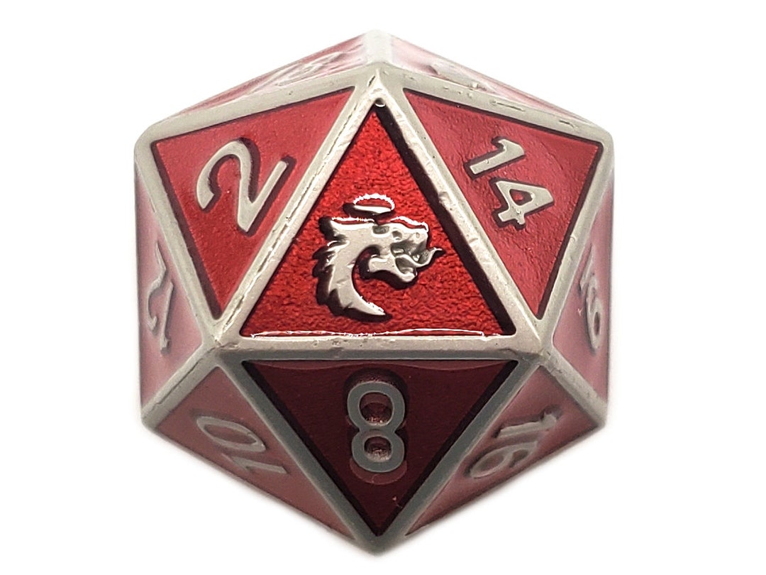 Old School Dnd Rpg Metal D20: Elven Forged - Metallic Red - Etsy