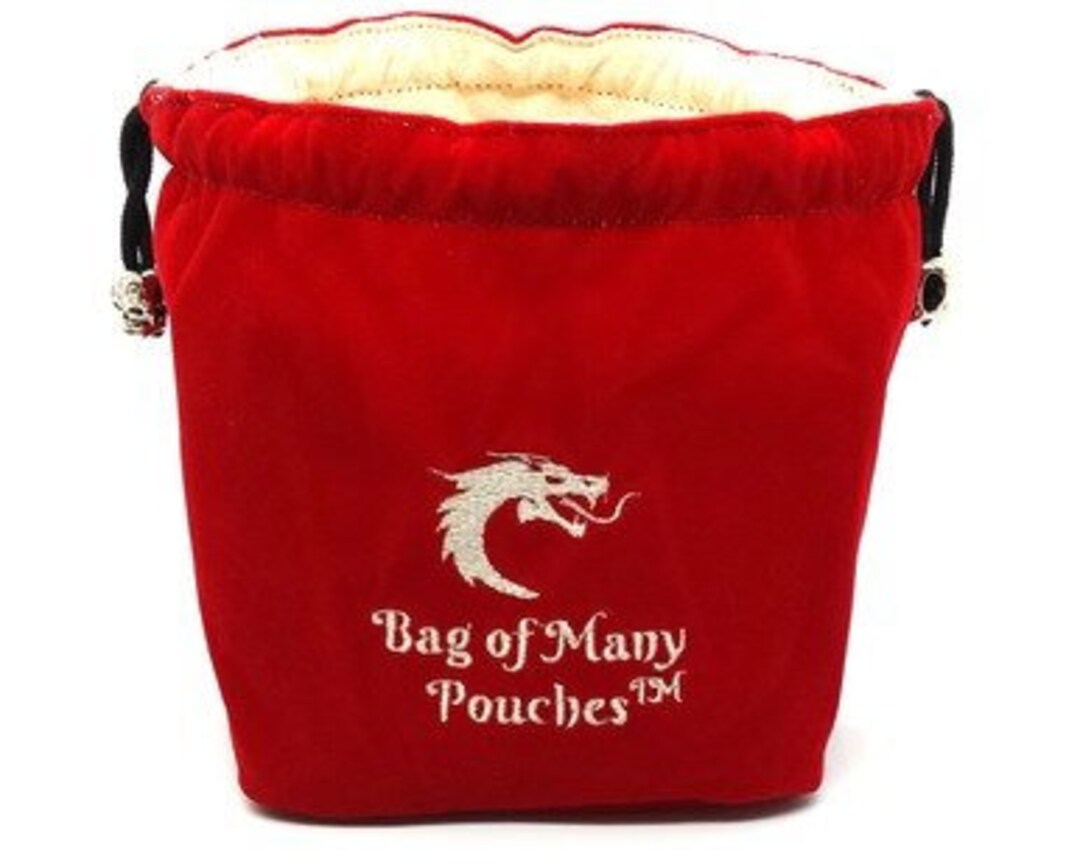 Bag of Many Pouches Rpg Dnd Dice Bag W/ Organizer Pockets: Red - Etsy