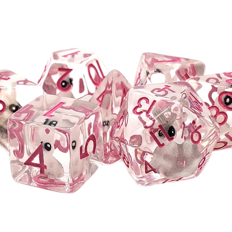 Pink Dice Bunny - Etsy