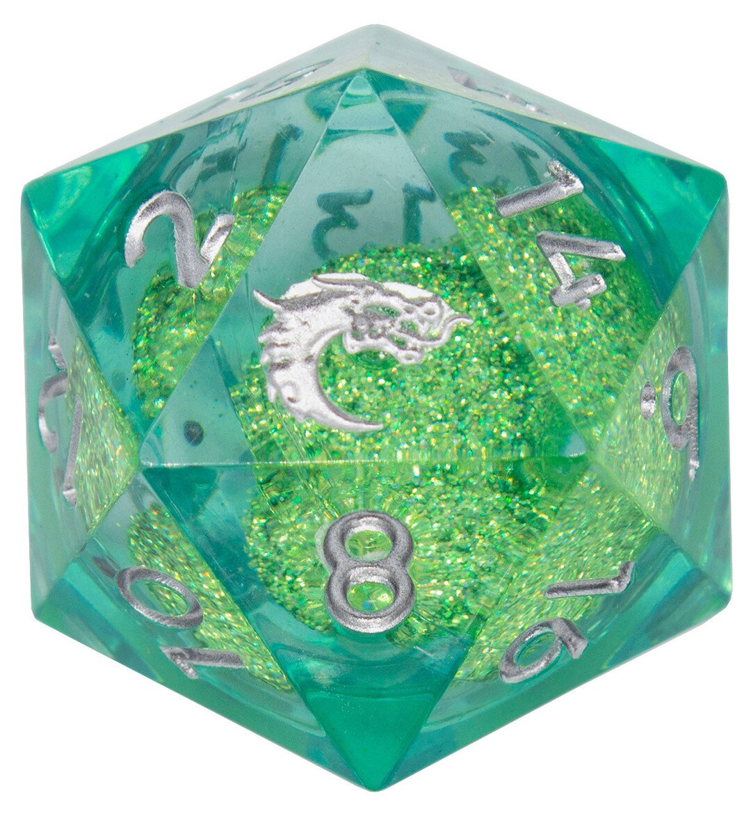 Emerald Fury Sharp-edged Liquid Infused 22mm D20 - Etsy