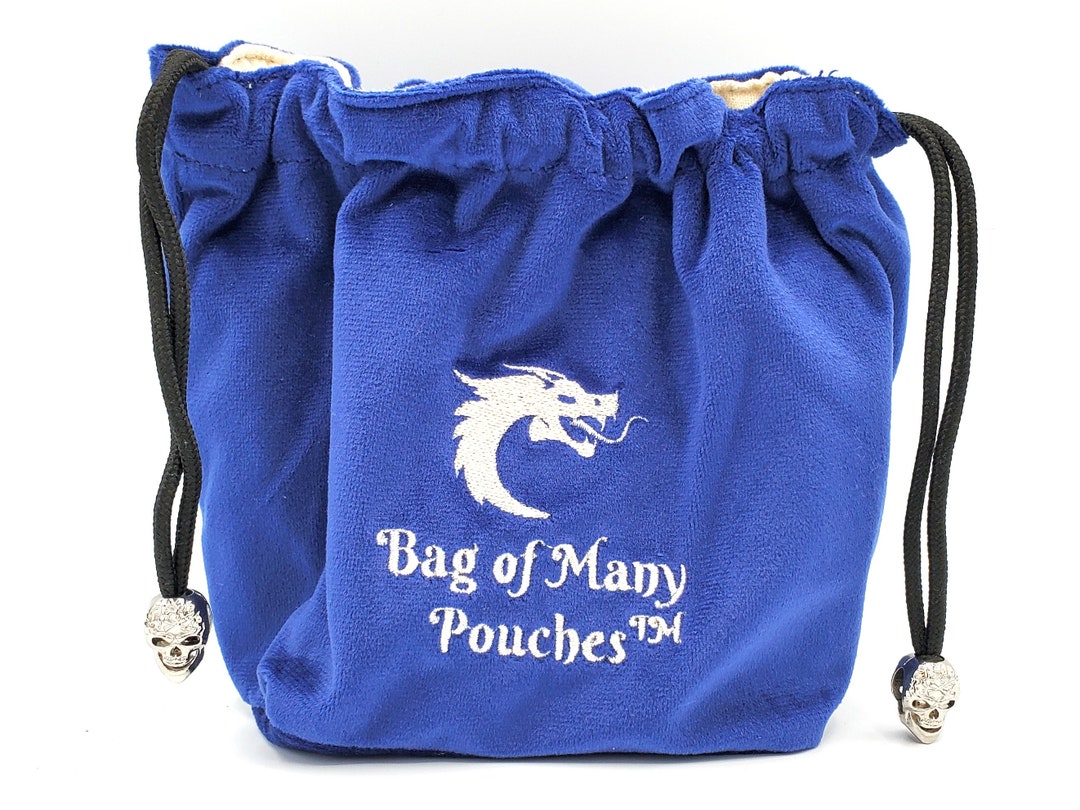 Bag of Many Pouches RPG Dnd Dice Bag W/ Organizer Pockets: Royal Blue ...