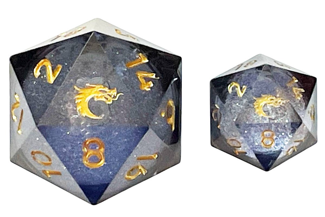 Obsidian Fury - Sharp-edged Liquid Infused 35mm D20 - Etsy